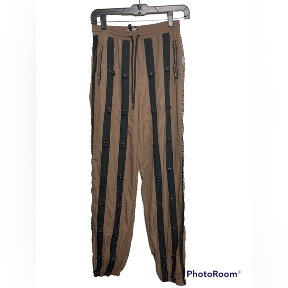 poster grl | Pants & Jumpsuits | Poster Grl Brownblack Y2k Goth Bungee Pull On Pants Xs | Poshmark